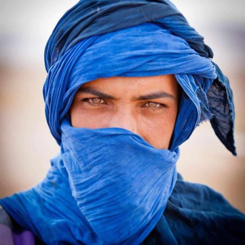 Ombre Blue Cotton Head Scarves Set Of 3 | Marrakeche