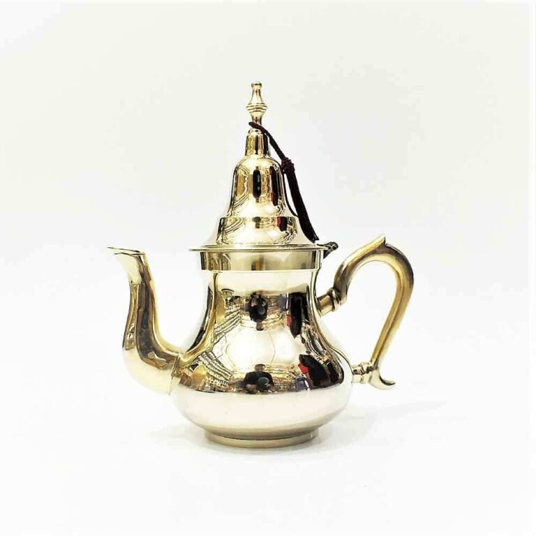 Classic Brass Teapot - Handcrafted Simple Design | Marrakeche
