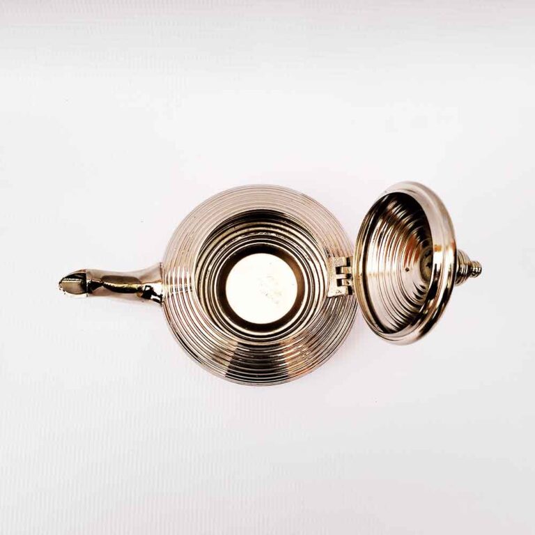 Ribbed Silver Teapot Contemporary — 5 Sizes | Marrakeche